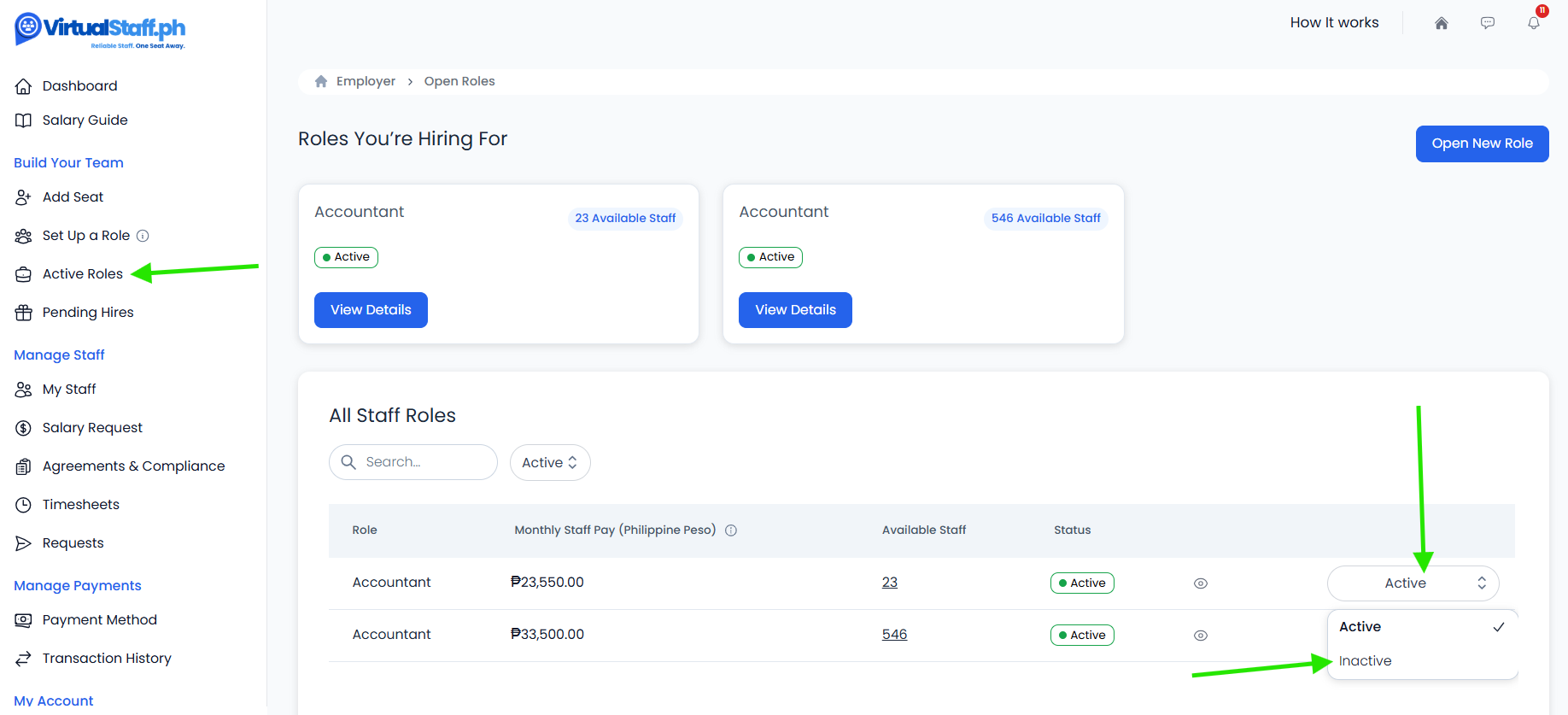 How to Inactivate Your Created Role